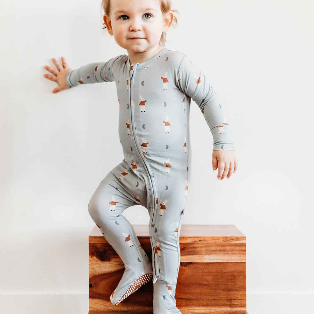 Bamboo Baby Sleeper - Bunny & Moon | Dolly Lana – Dolly Lana